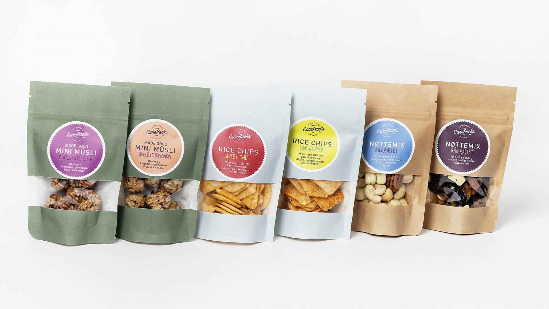 Bærekraftig snacks med egen logo